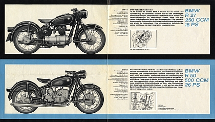 motormobilia.de - BMW Motorrad Prospekt 8 Seiten 1961