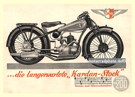 motormobilia.de - Stock Motorrad Plakat 200 ccm Kardan 1930